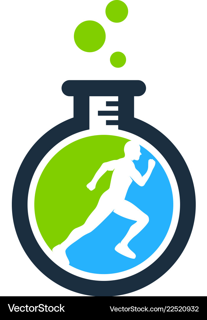 Lab run logo icon design Royalty Free Vector Image