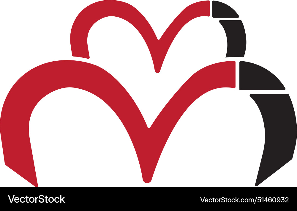 Mi logo design for your brand Royalty Free Vector Image