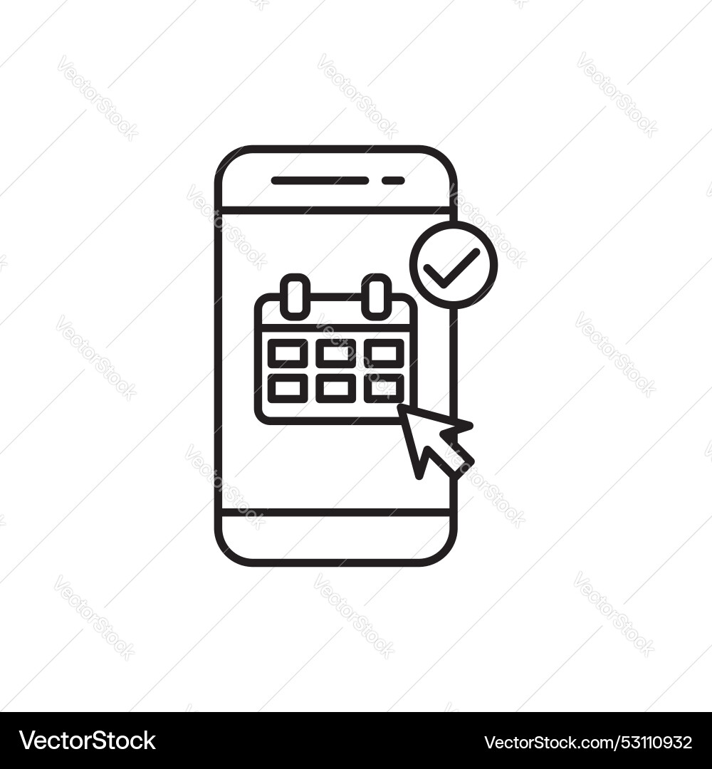 Online appointment icon Royalty Free Vector Image