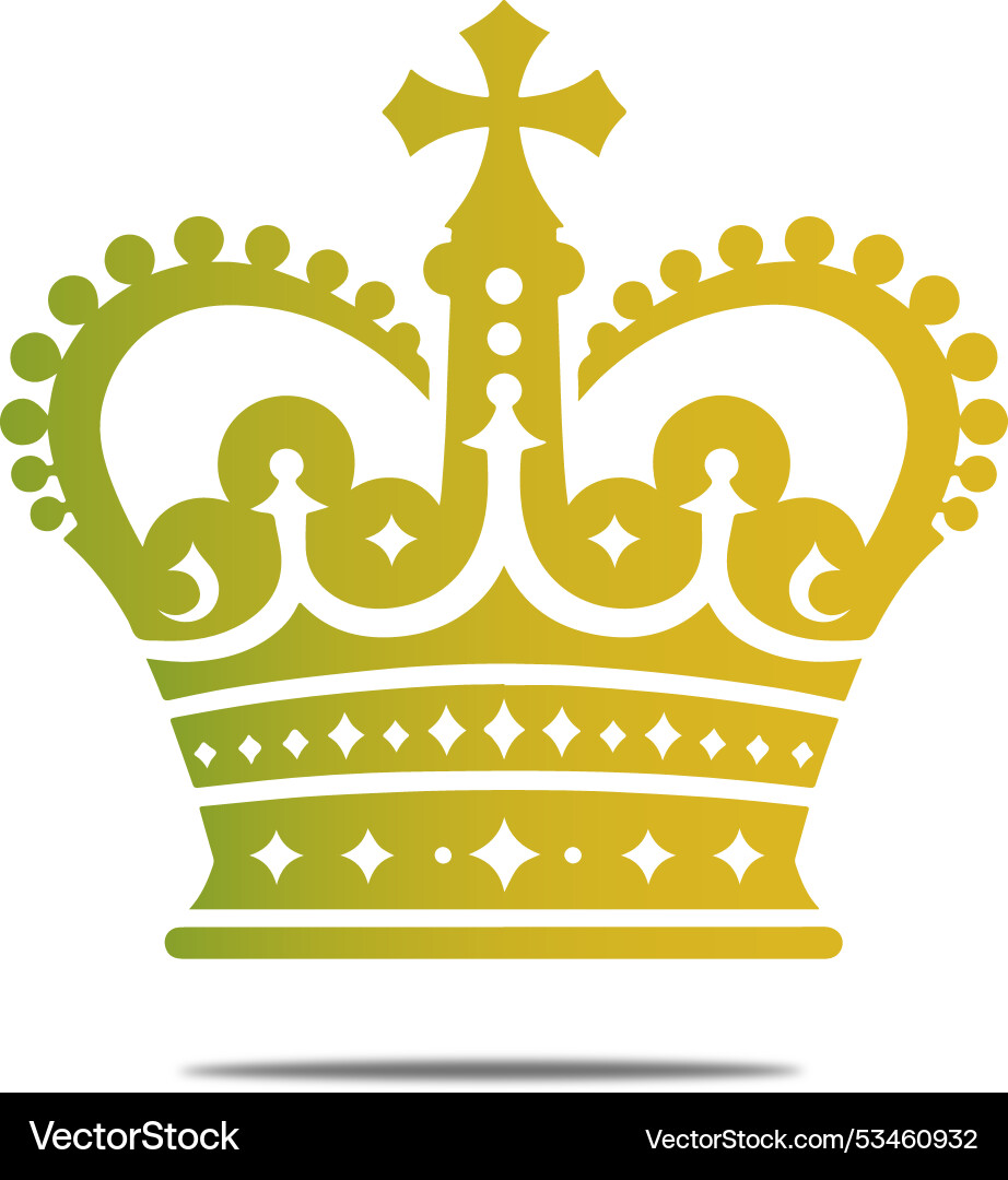Premium crown icon on a white Royalty Free Vector Image