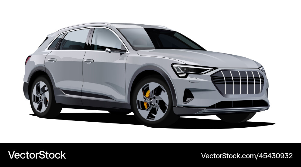 Realistic car suv isolated Royalty Free Vector Image