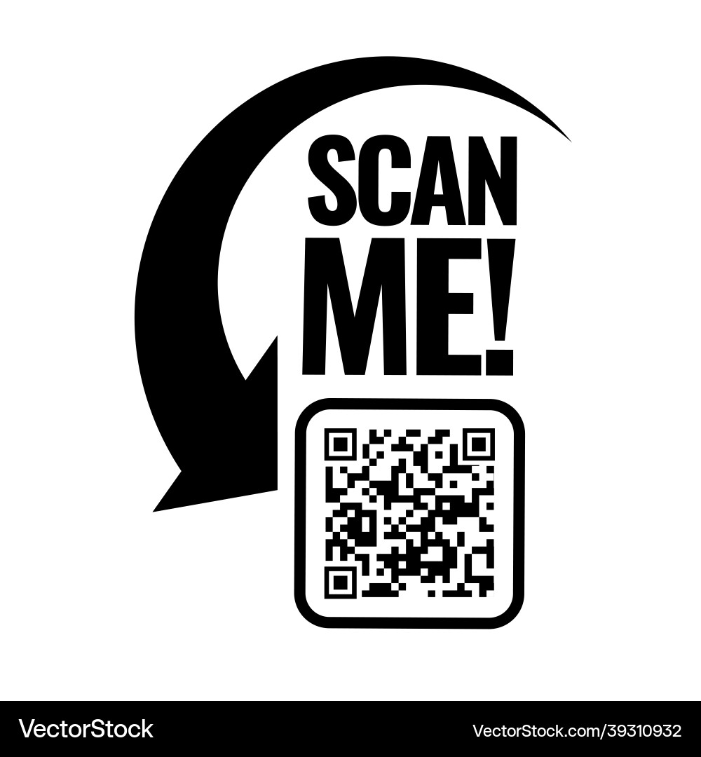 Scan me icon symbol or emblem Royalty Free Vector Image