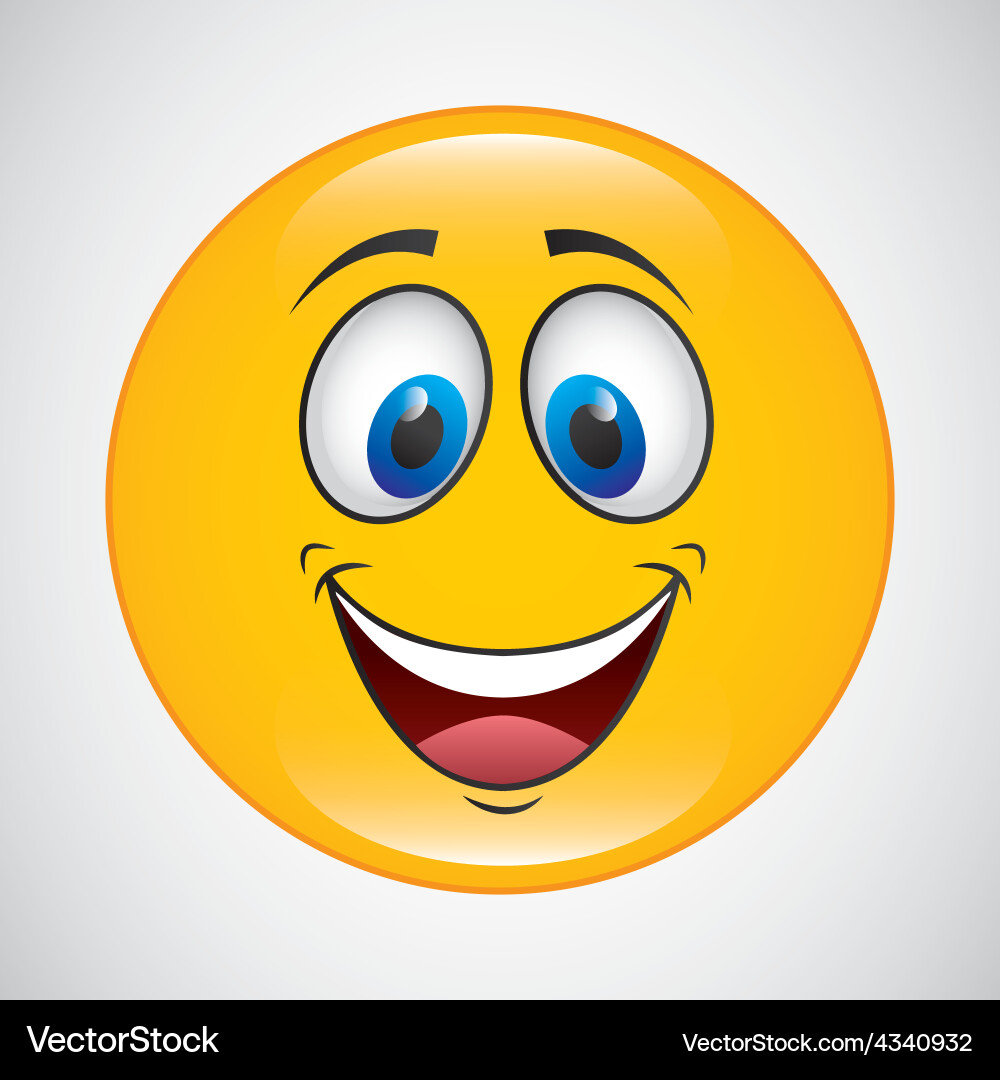 Smiling Cartoon Face Royalty Free Vector Image