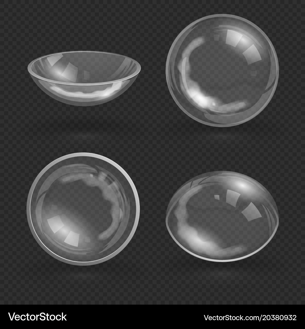 Transparent glass eye contact optical lens Vector Image