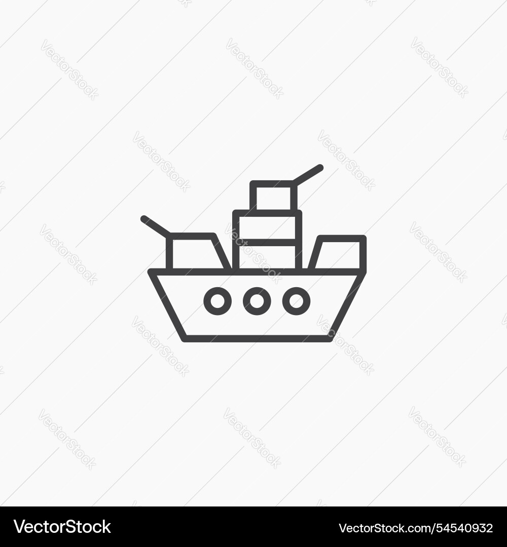 Warship icon Royalty Free Vector Image - VectorStock