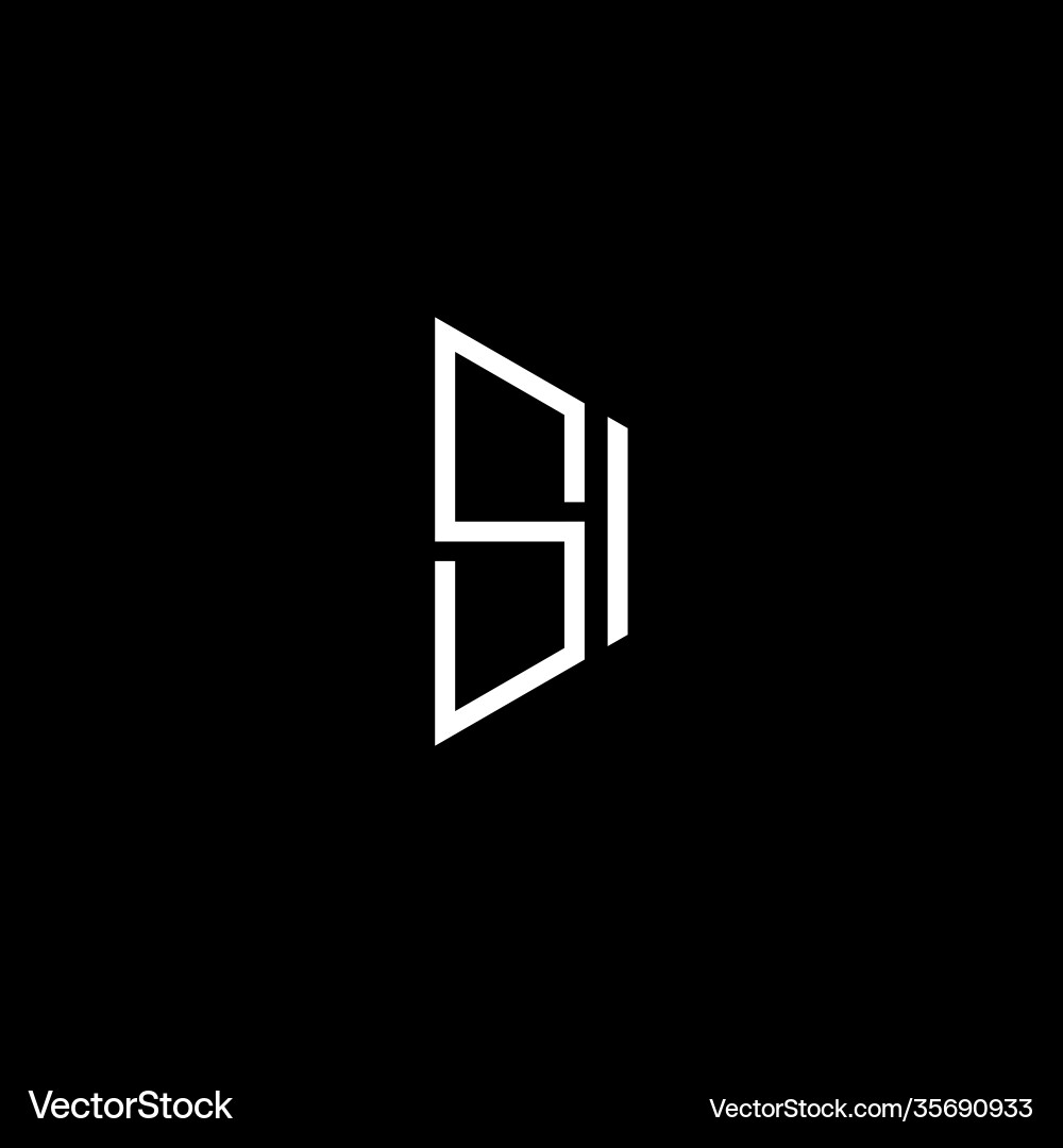 Abstract SI Monogram Logo Royalty Free Vector Image