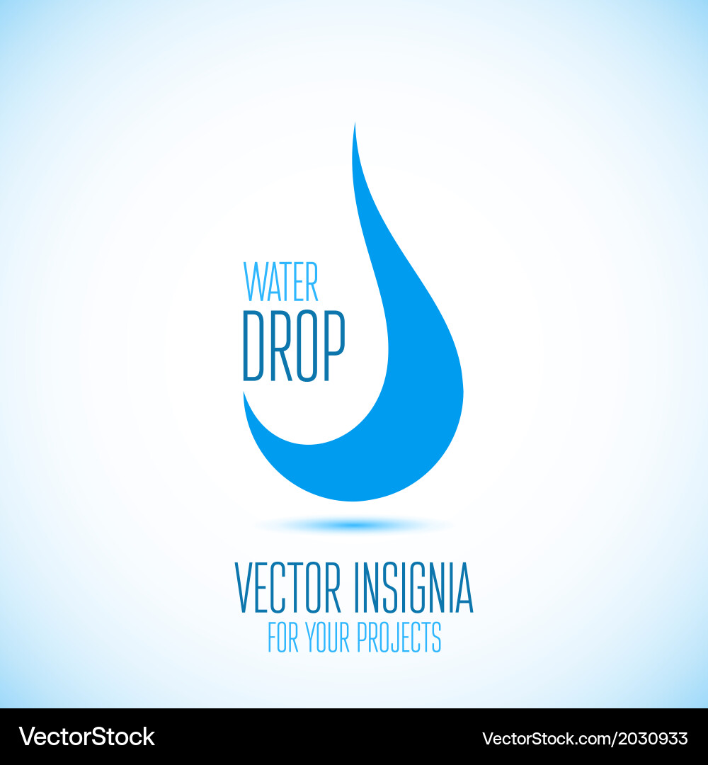 Abstract water drop Royalty Free Vector Image - VectorStock