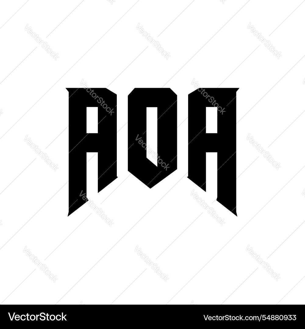 Aoa letter logo design for technology company Vector Image
