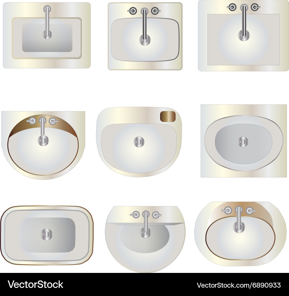 Wash Basin Top View Vector Images (over 420)