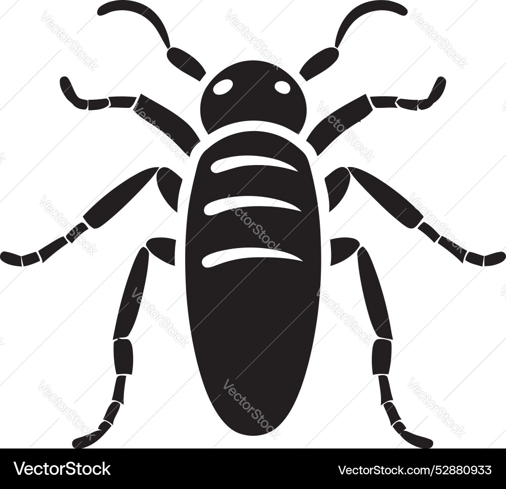 Hidden insect logo ink black termite symbol Vector Image