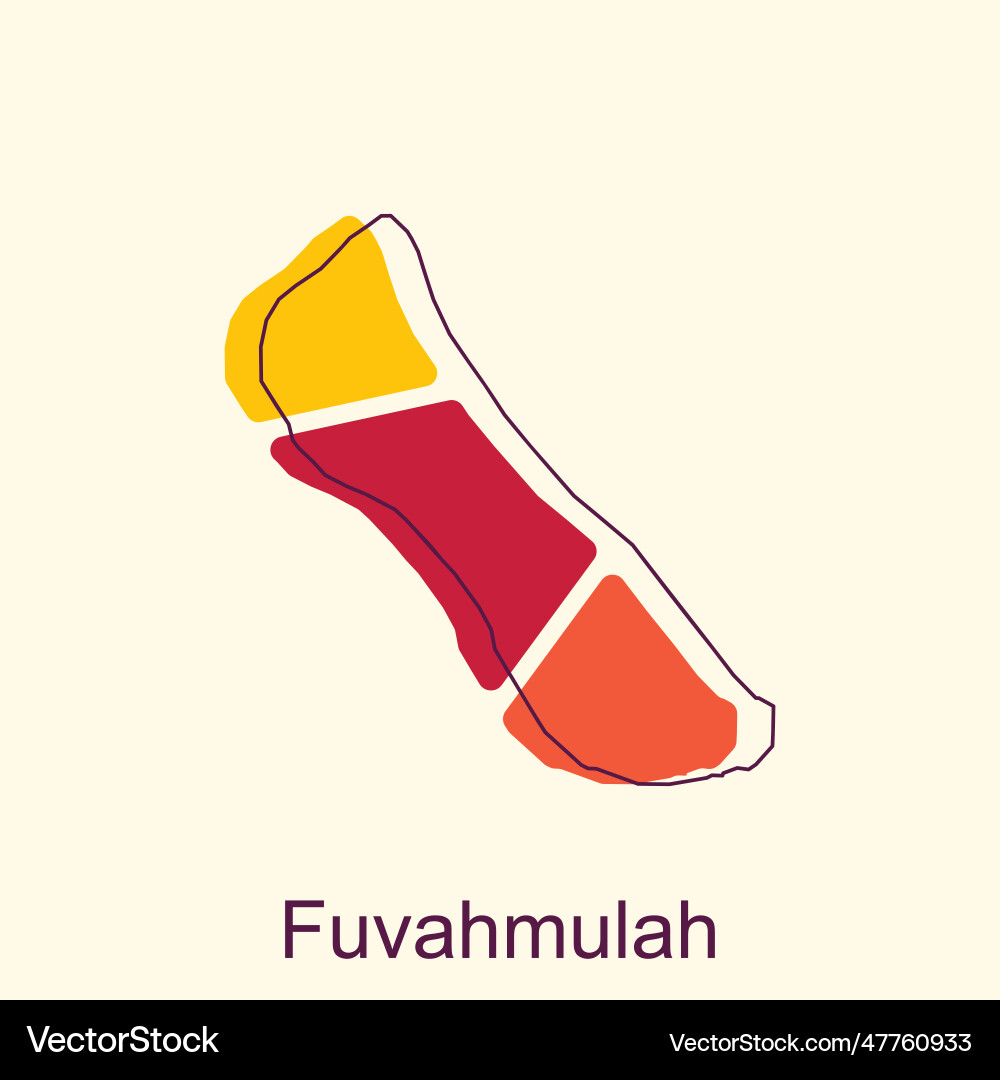 Map of fuvahmulah icon Royalty Free Vector Image
