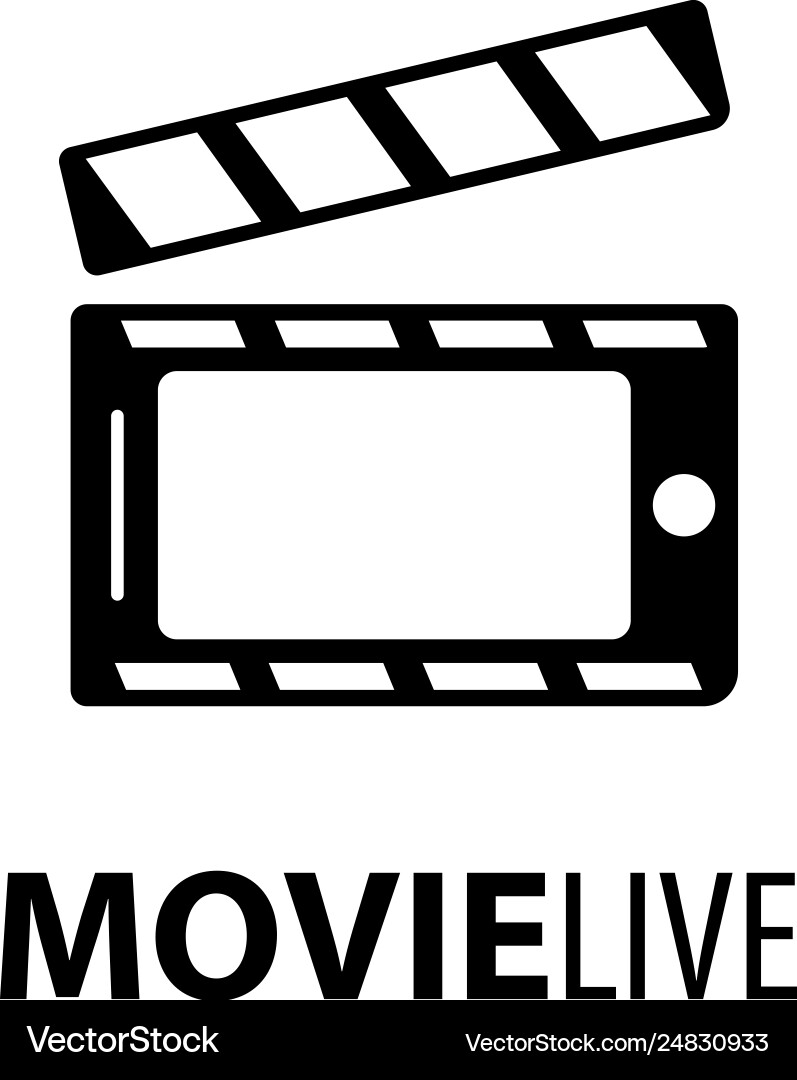 Movie live logo Royalty Free Vector Image - VectorStock