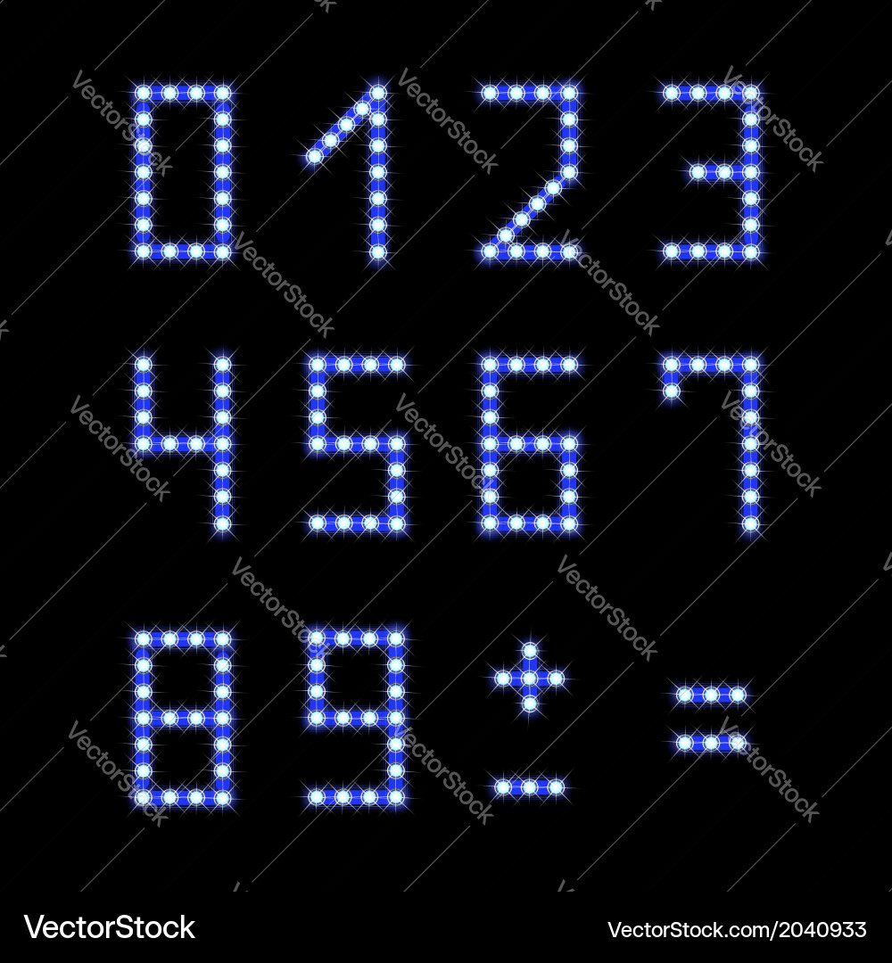 Number of lamps Royalty Free Vector Image - VectorStock