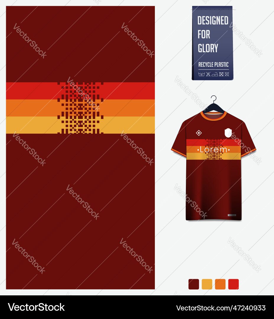 Soccer jersey pattern design geometry Royalty Free Vector