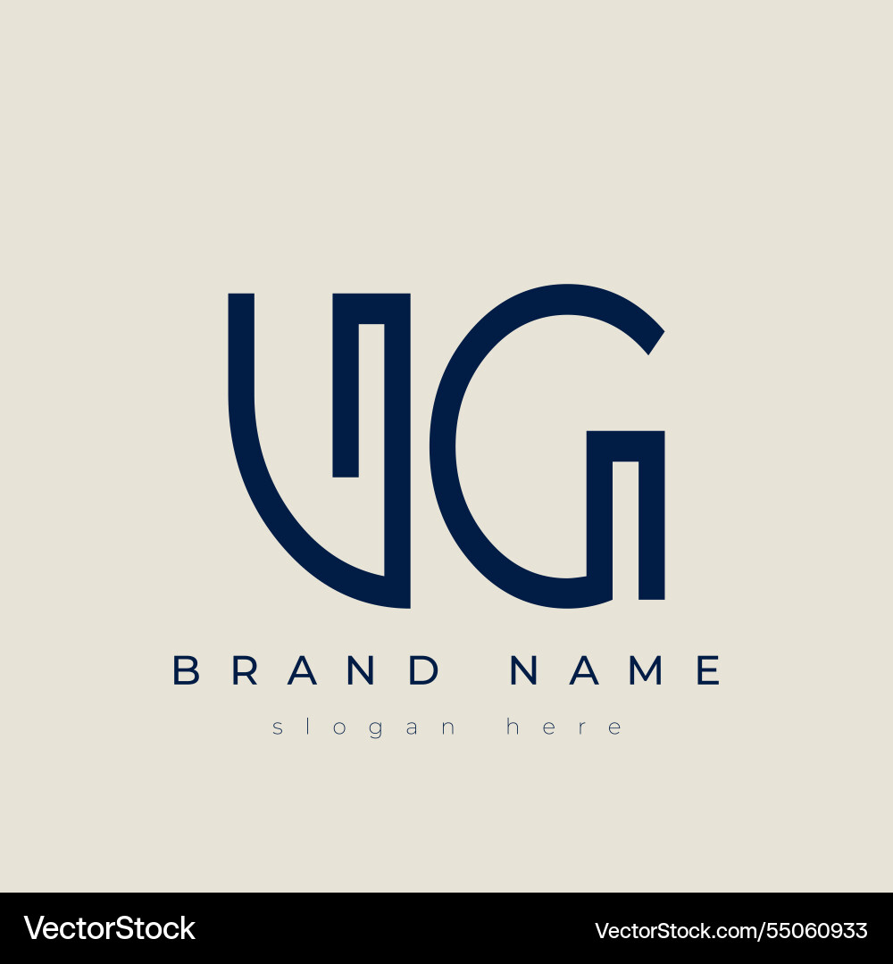 Vg alphabet letter icon logo Royalty Free Vector Image