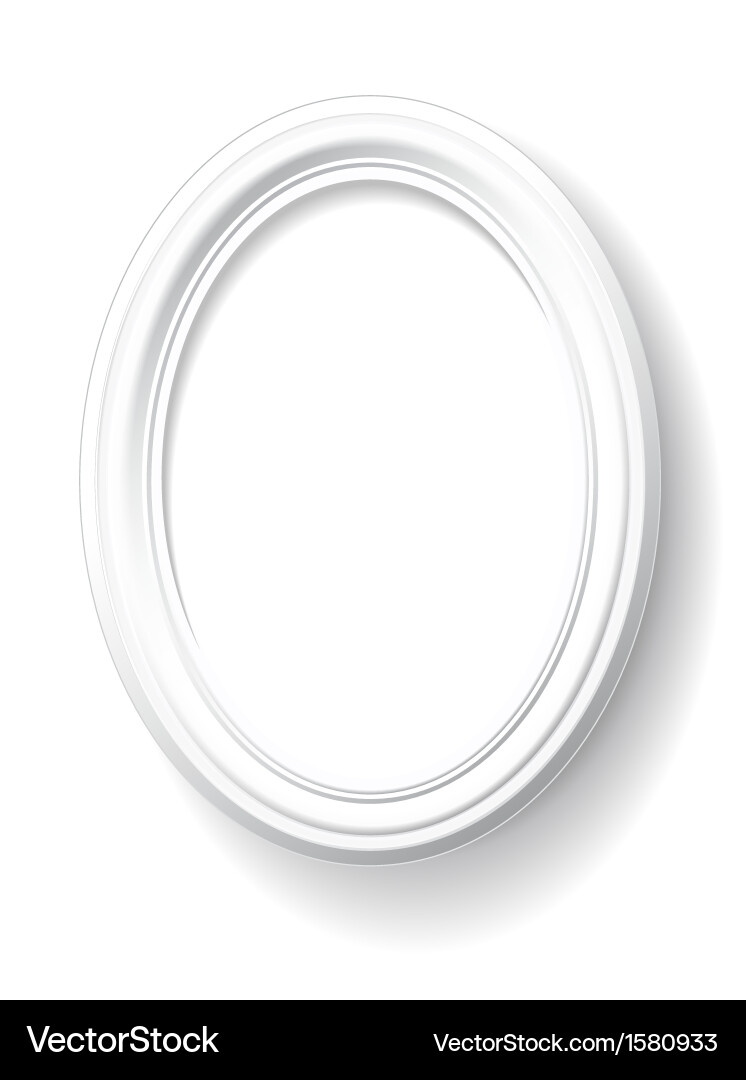 White oval frame Royalty Free Vector Image - VectorStock