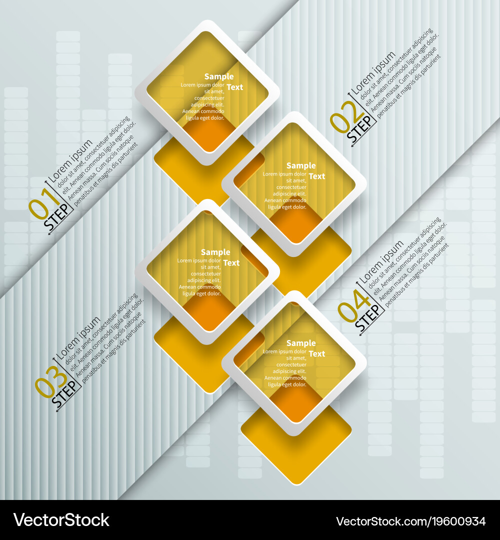 Abstract 3d paper infographics Royalty Free Vector Image
