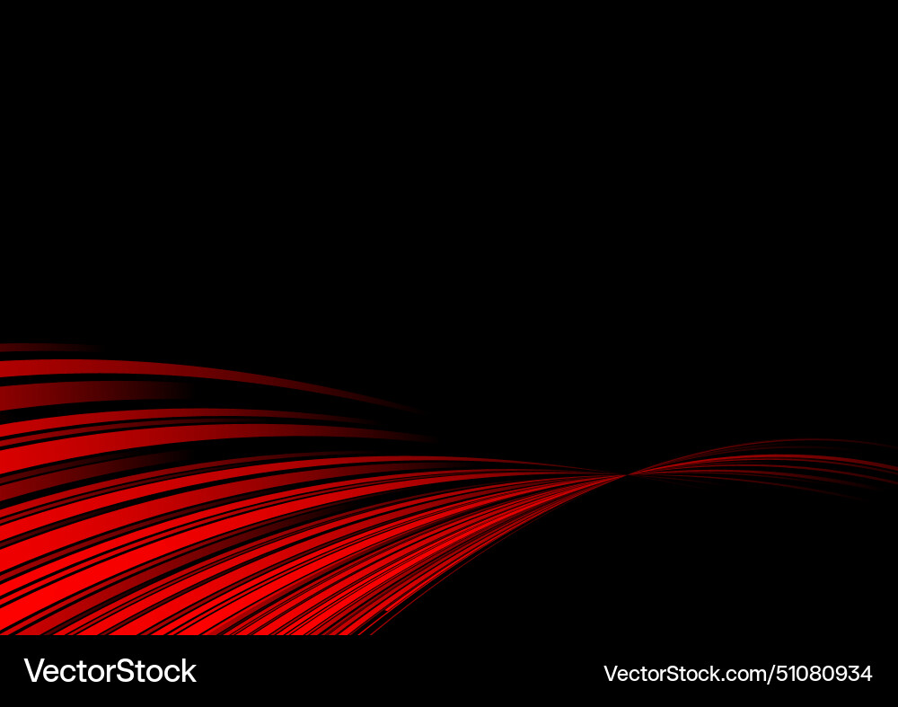 Abstract red line and black background Royalty Free Vector