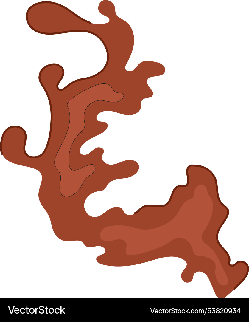 Creamy chocolate splash cartoon Royalty Free Vector Image