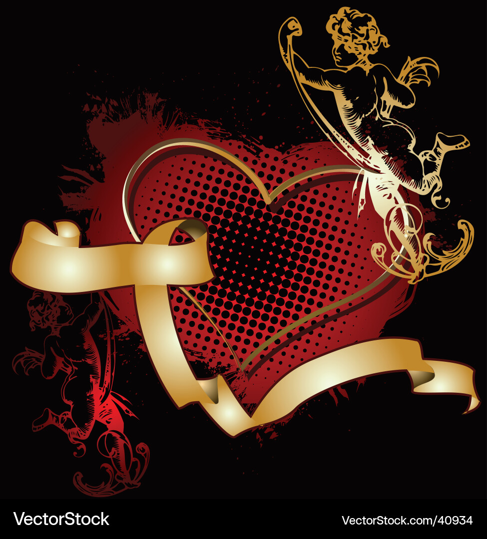 Cupid heart Royalty Free Vector Image - VectorStock