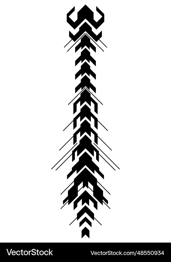 Cyber abstract design digital neo tribal style Vector Image