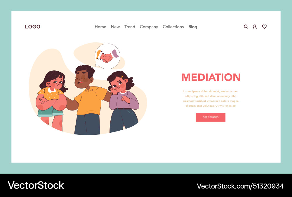 Mediation concept flat Royalty Free Vector Image