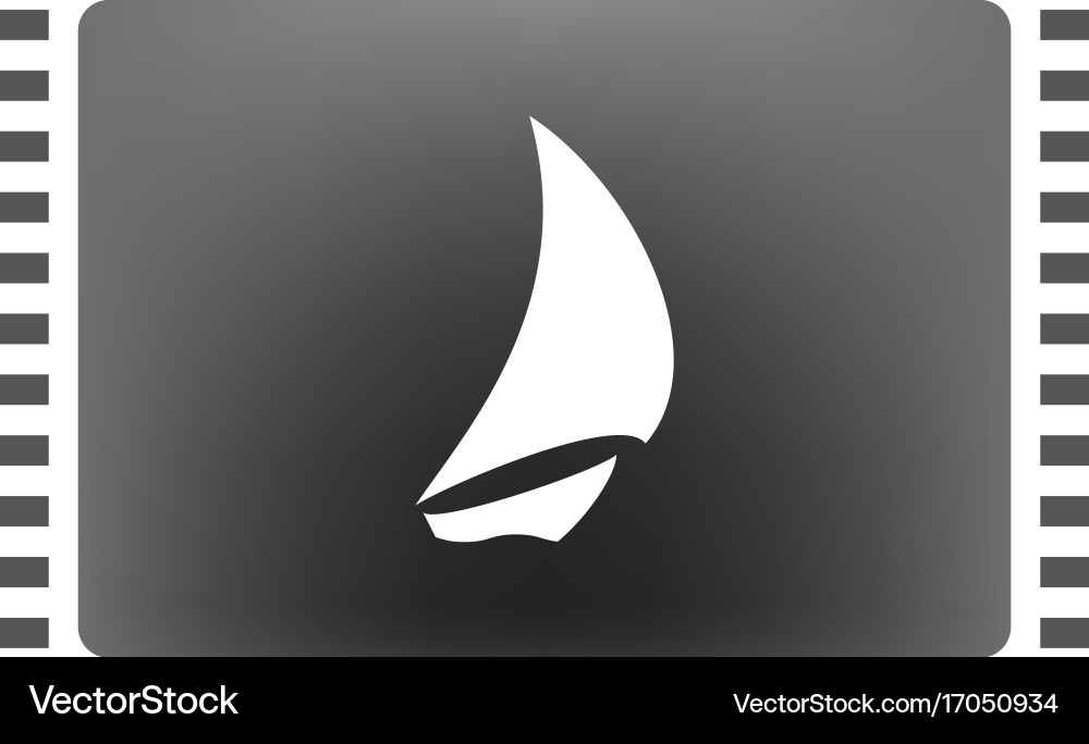 Sailing Yacht Icon - Waves Royalty Free Vector Image