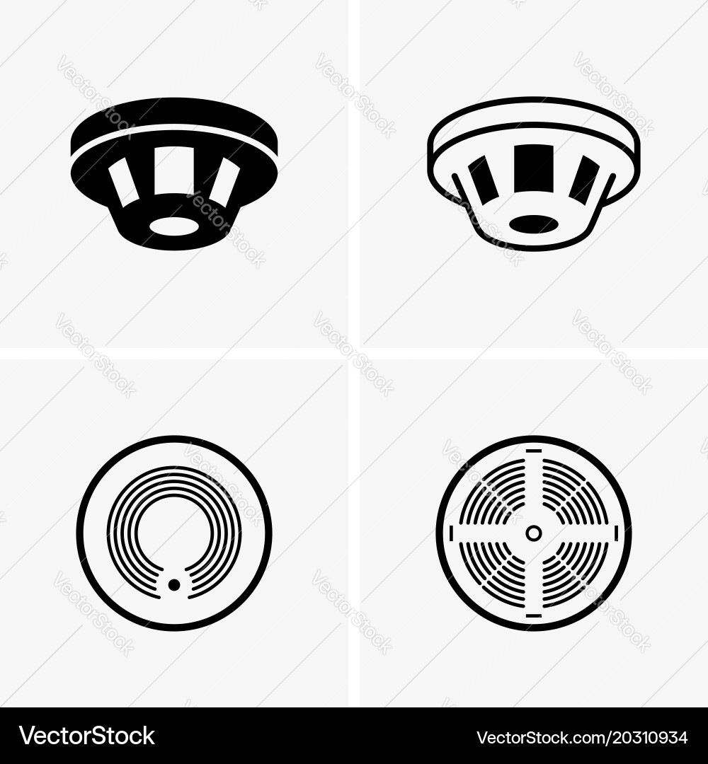 Smoke detectors Royalty Free Vector Image - VectorStock