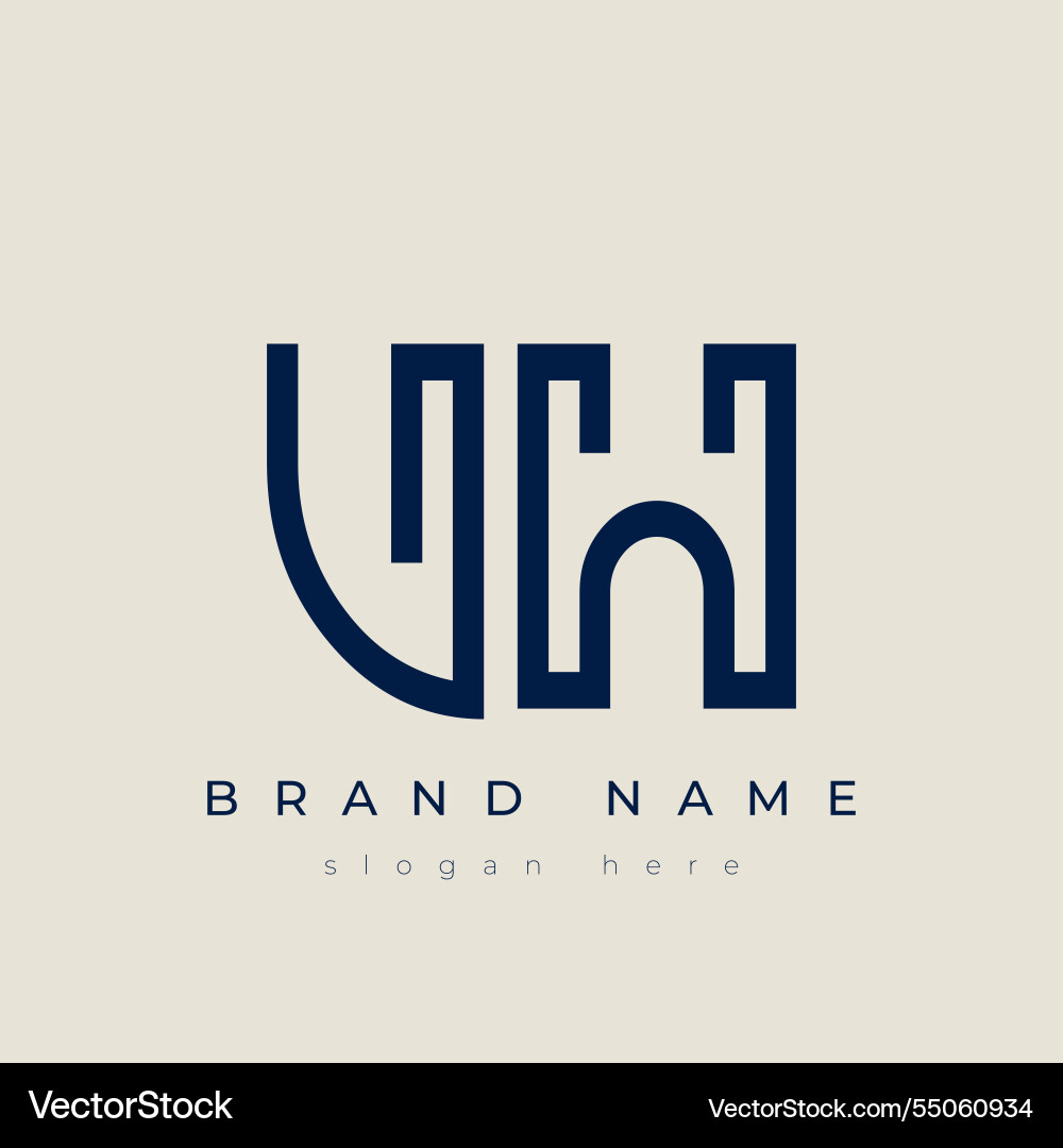 Vh alphabet letter icon logo Royalty Free Vector Image