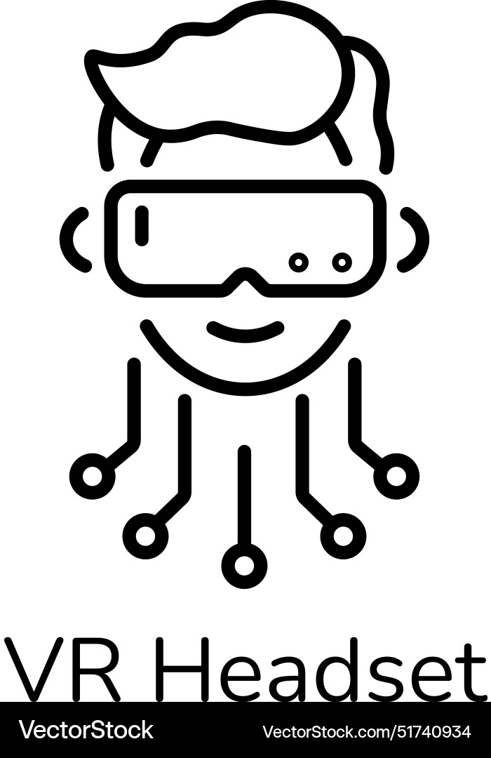 Vr headset Royalty Free Vector Image - VectorStock