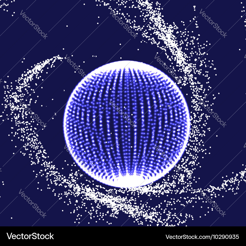 Abstract 3d sphere spiral shape Royalty Free Vector Image