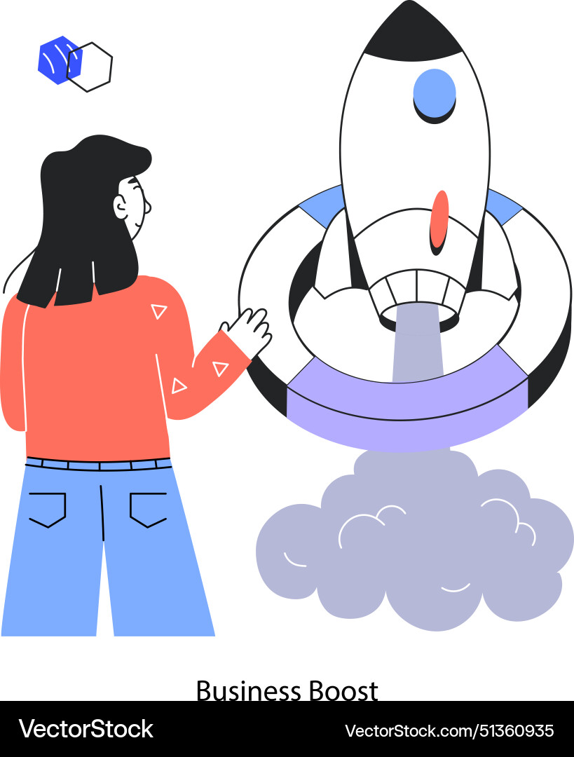 Business boost Royalty Free Vector Image - VectorStock