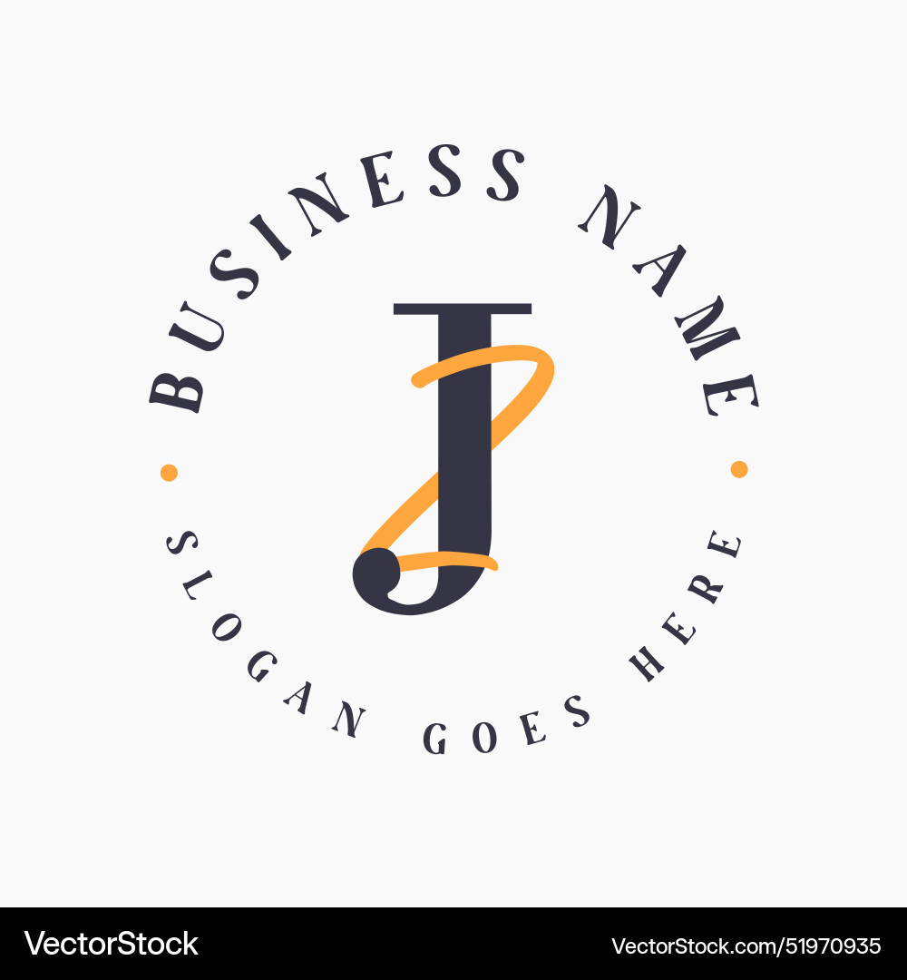 Elegant letter jz initials logo for corporate Vector Image