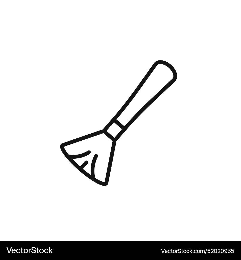Makeup brush icon outline collection in black Vector Image