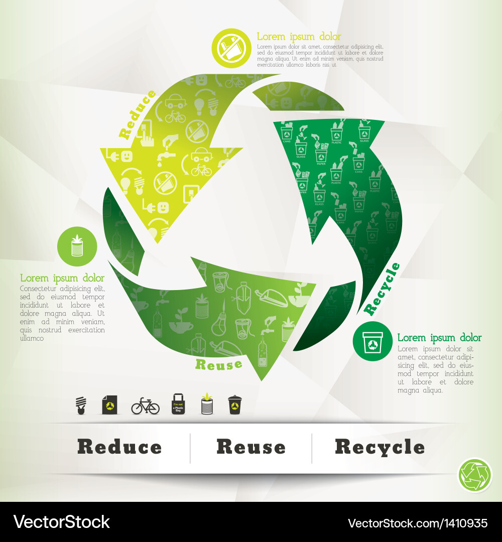 Infographic Reduce Reuse Vector Images (over 750)