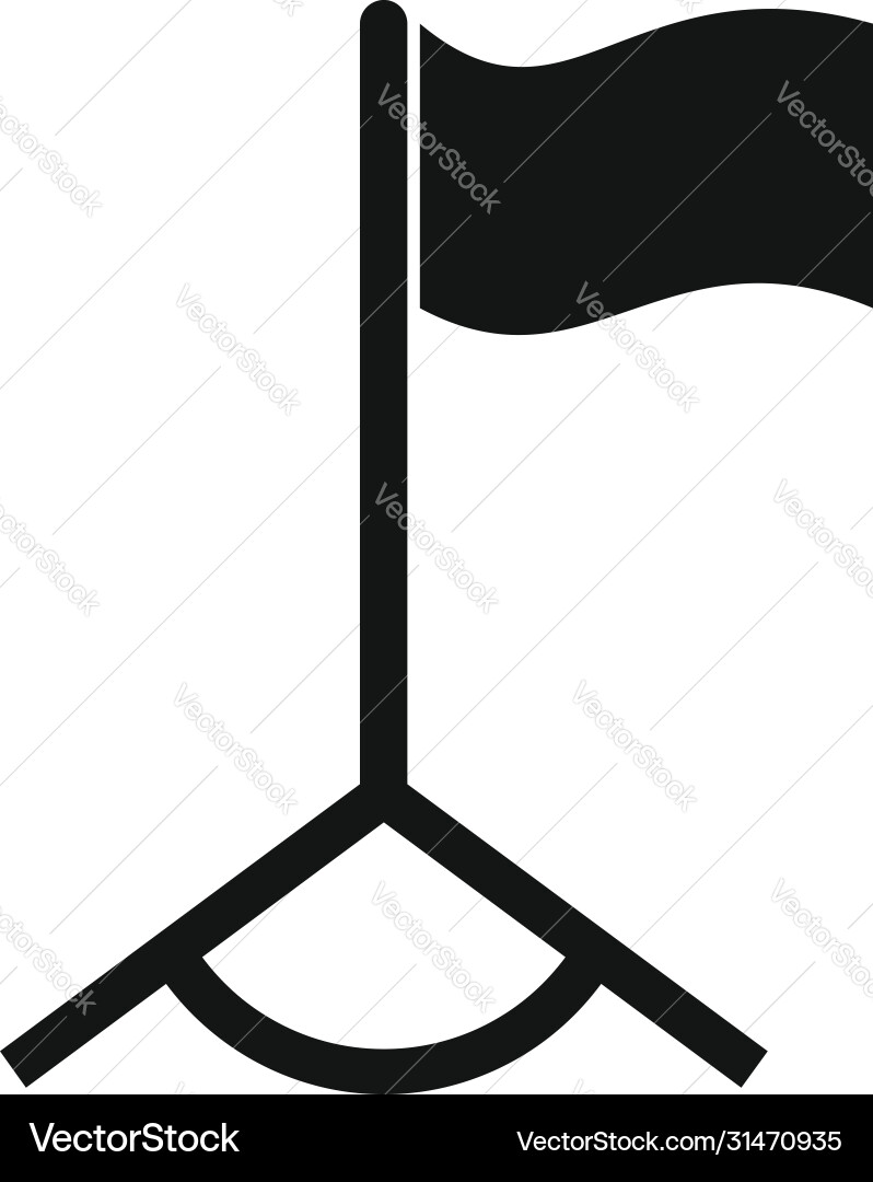 Soccer corner flag icon simple style Royalty Free Vector