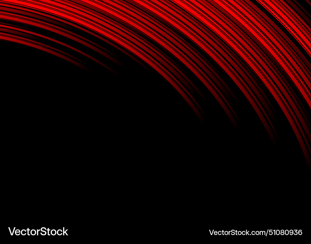 Abstract red line and black background Royalty Free Vector