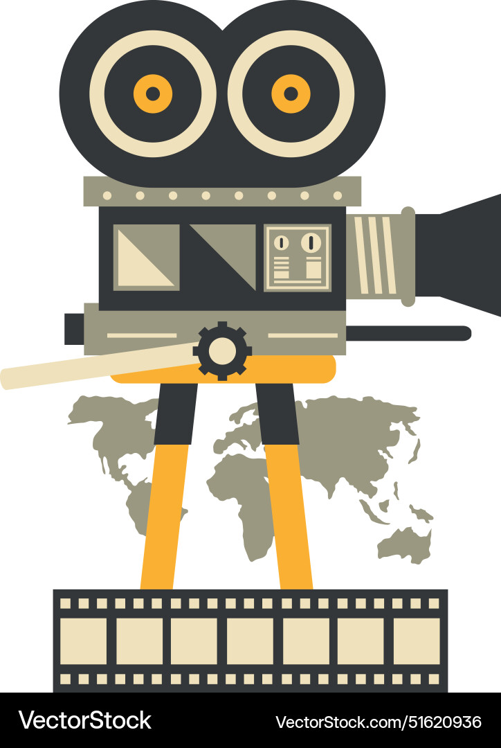 Audio visual heritage classic projector Royalty Free Vector