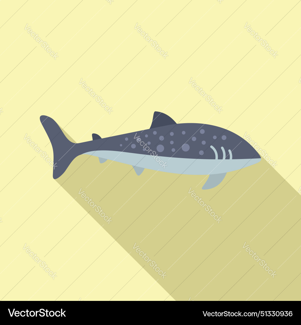 Flat design of a whale shark Royalty Free Vector Image