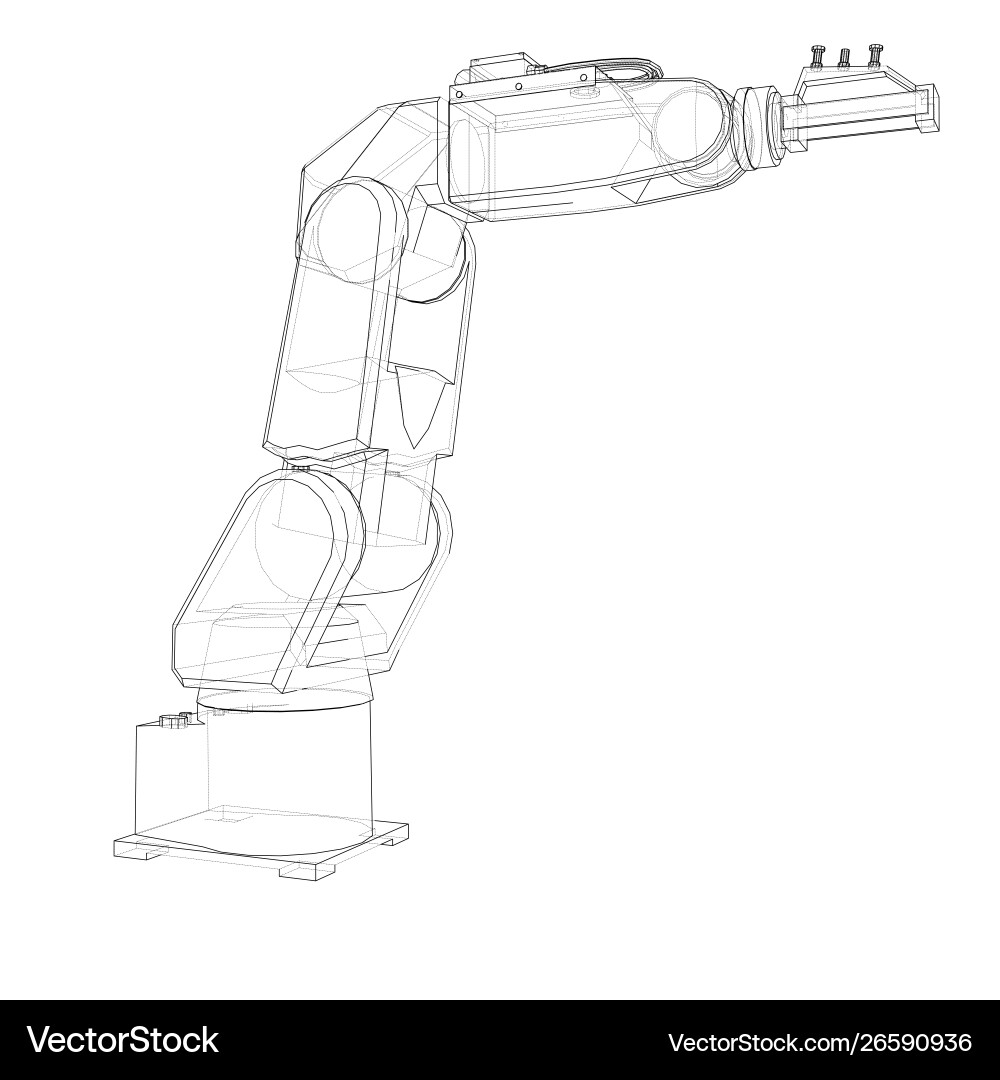 Industrial Robot Arm Royalty Free Vector Image