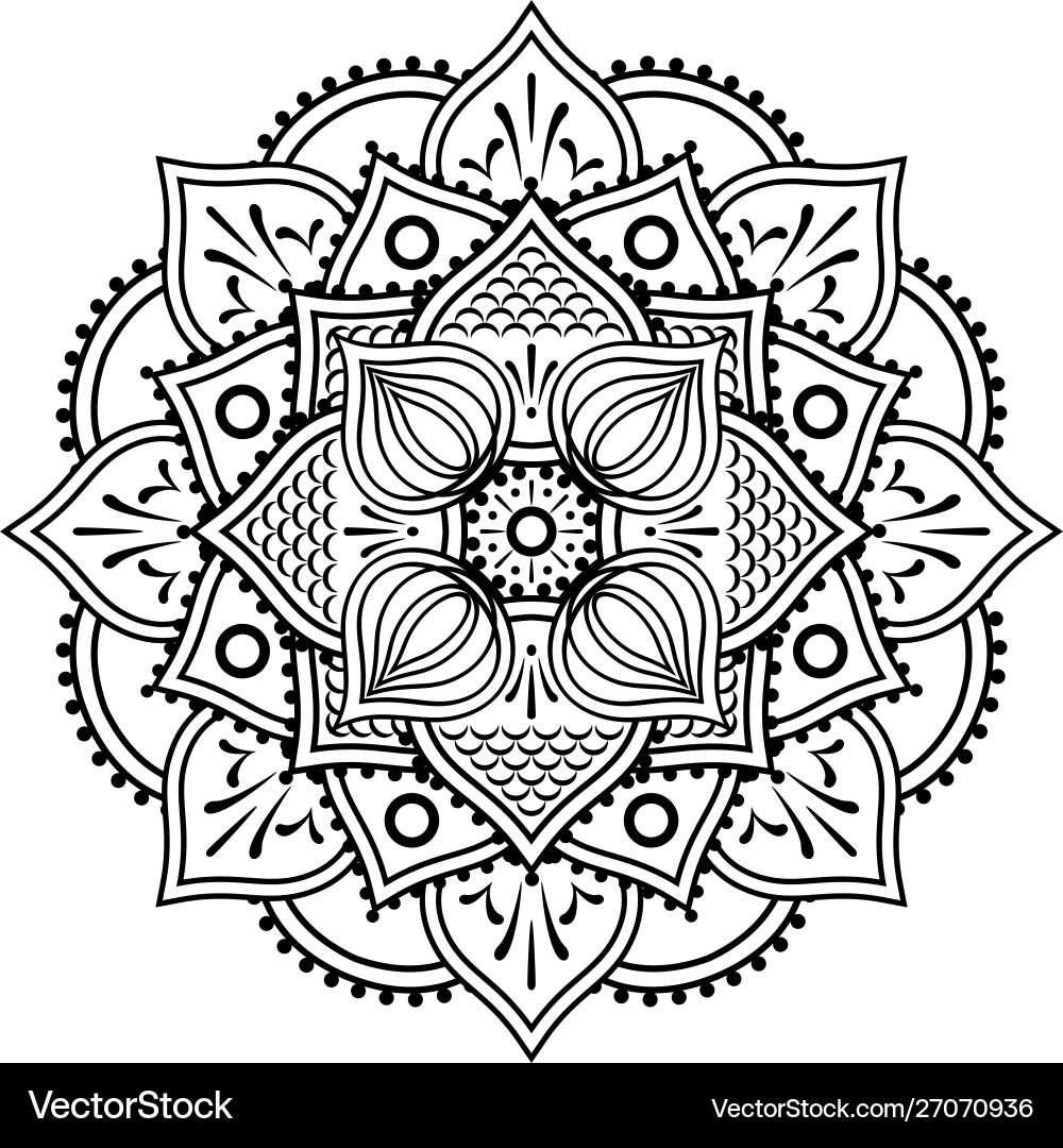 Intricate Mandala Pattern Royalty Free Vector Image