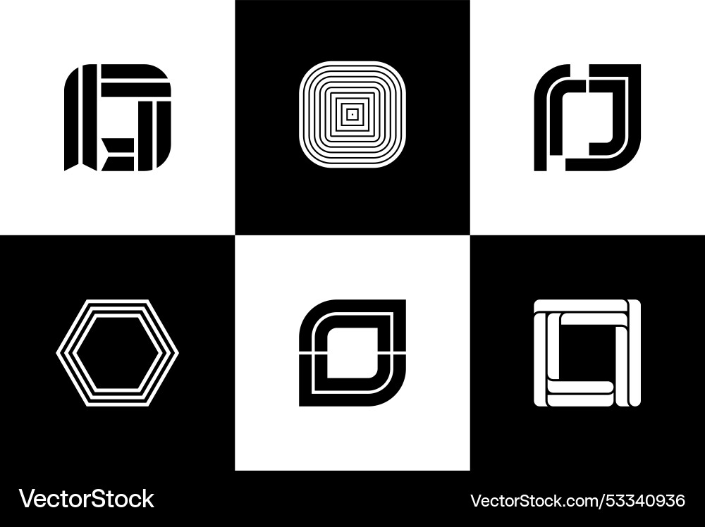 Letter o fonts and logo design Royalty Free Vector Image