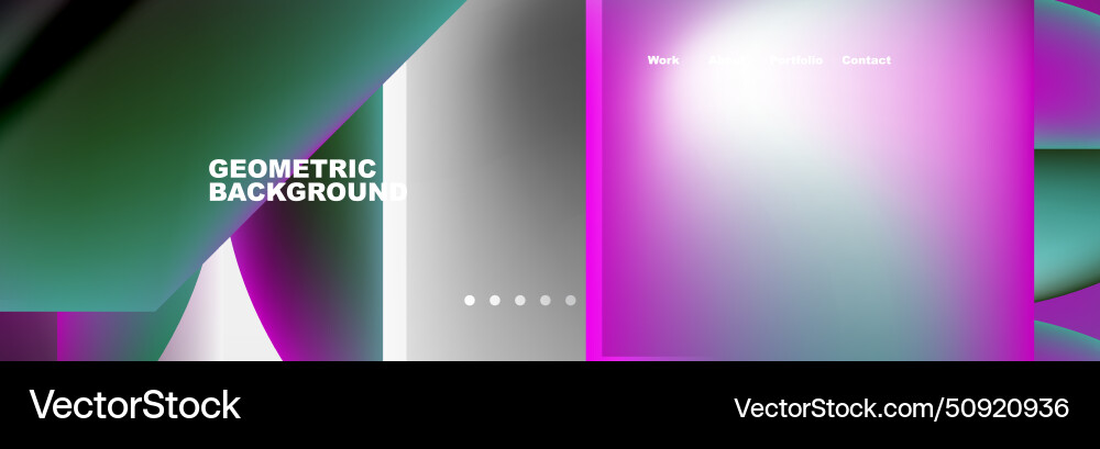 Minimal geometric web site page template design Vector Image