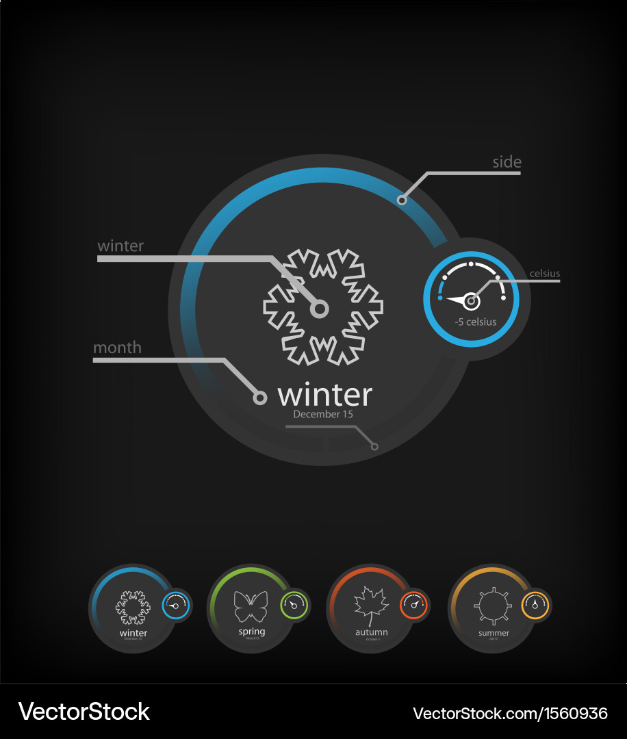 Monthly Calendar Overview Royalty Free Vector Image