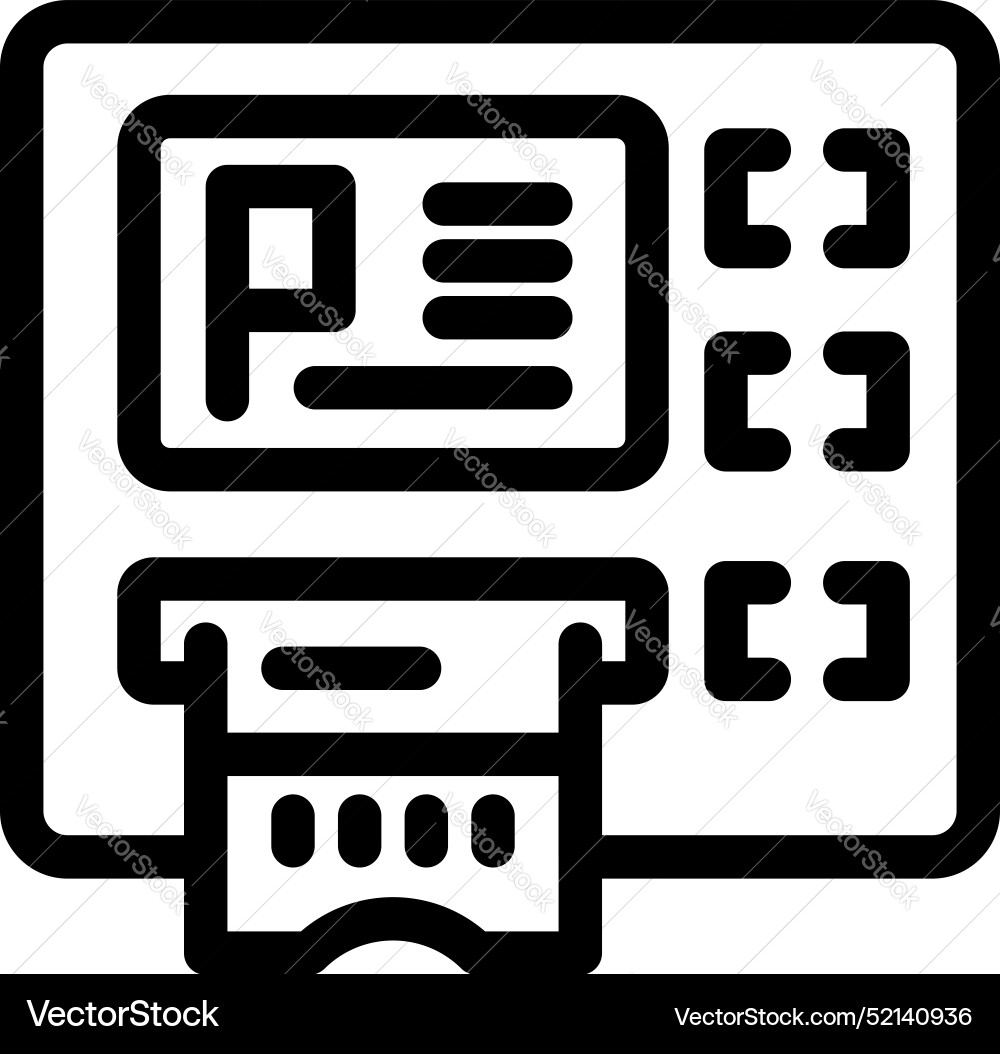 Parking machine accepting payment fee Royalty Free Vector