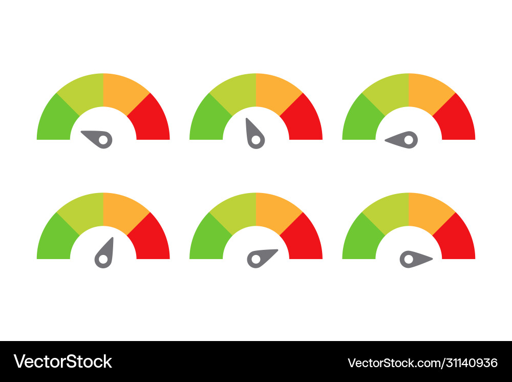 Scale meter score level icon feedback Royalty Free Vector