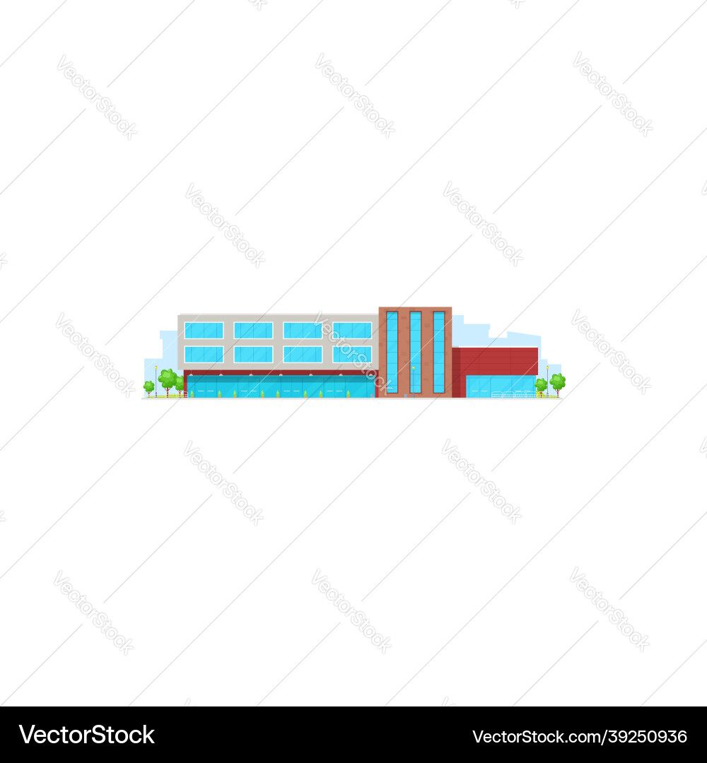 School building college house icon exterior front Vector Image
