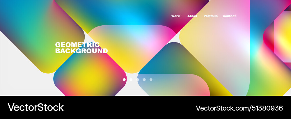 Square internet web page design template Vector Image