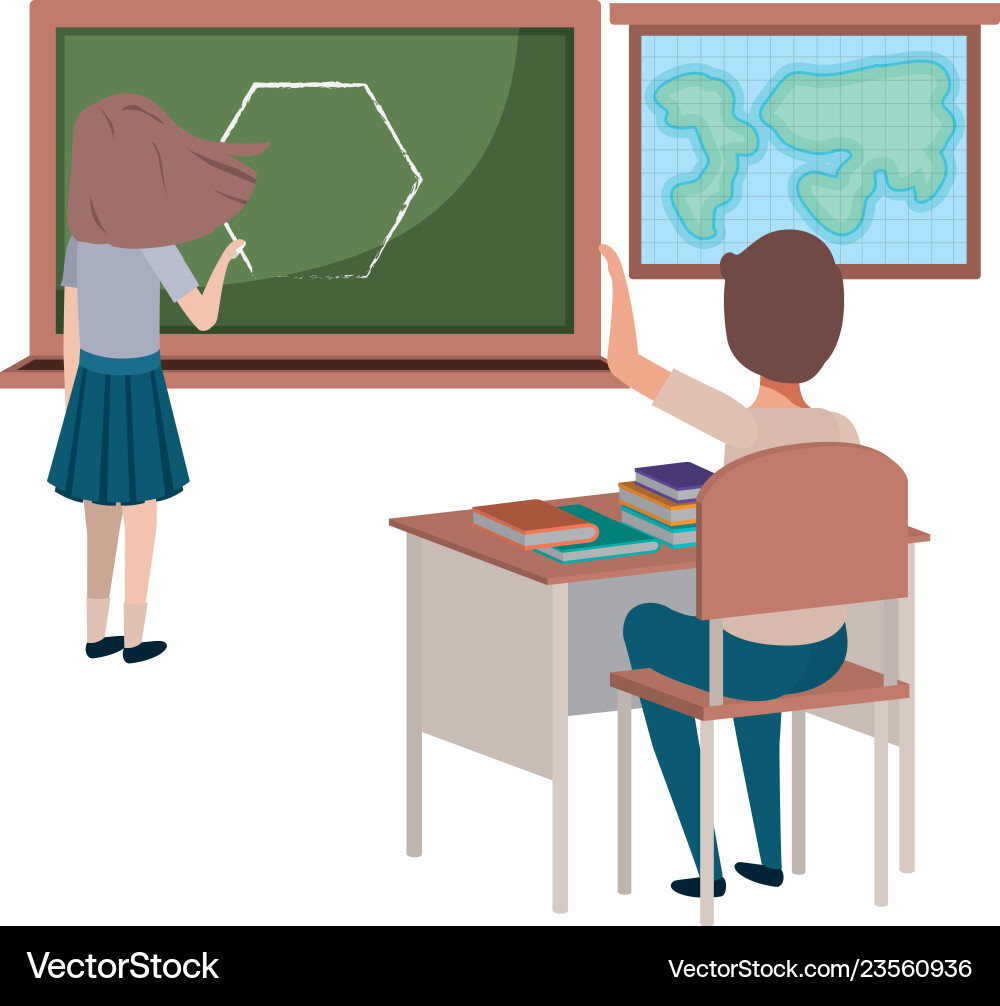 Students in the classroom avatar character Vector Image