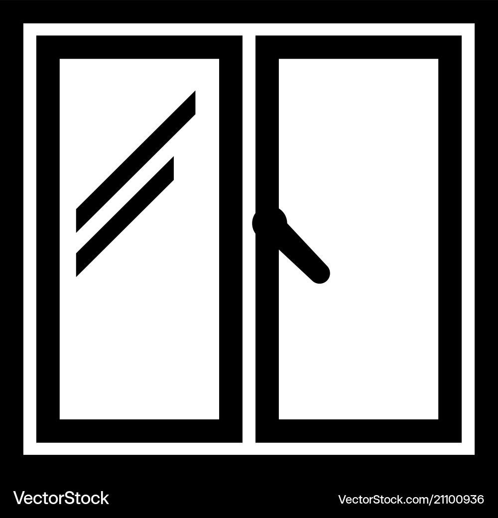 Window flat icon Royalty Free Vector Image - VectorStock